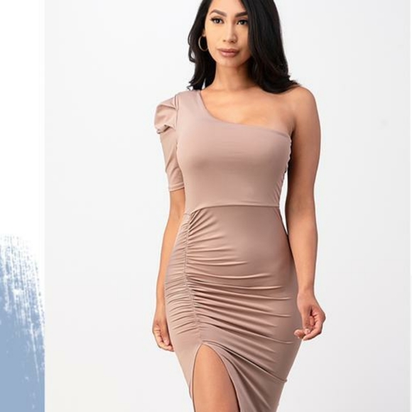 Dresses | One Shoulder Scrunch Dress | Poshmark
